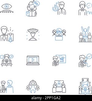 Accreditation line icons collection. Certification, Approval ...