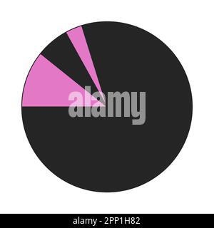 Circular statistical graphic flat line black white vector icon Stock ...