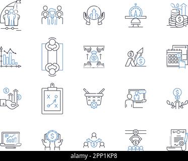 Political philosophy line icons collection. Democracy, Authority ...
