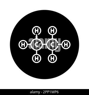 Ethane formule color line icon. Pictogram for web page, mobile app ...