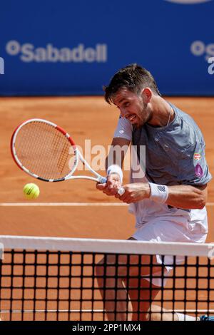 Barcelona, Spain. 20th Apr, 2023. Casper Ruud in action during the ATP ...