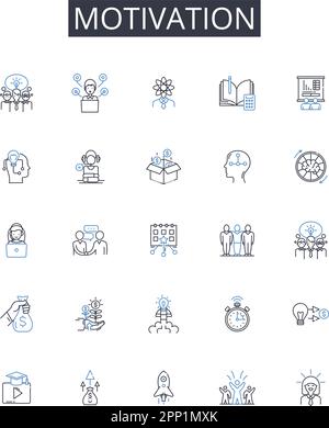 Motivation line icons collection. Enthusiasm, Drive, Inspiration ...