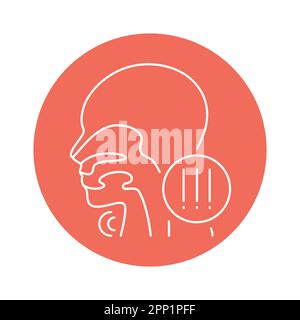 Hoarseness color line icon. Human diseases. Pictogram for web page ...
