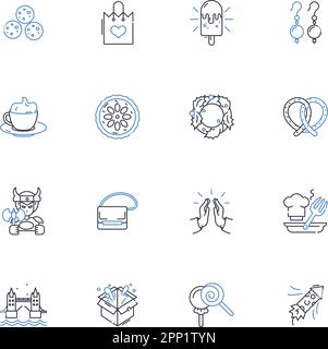 Convocation line icons collection. Ceremony, Graduation, Commencement ...