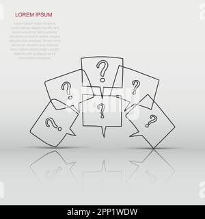 Question marks in thought bubbles. Hand drawn line art vector ...