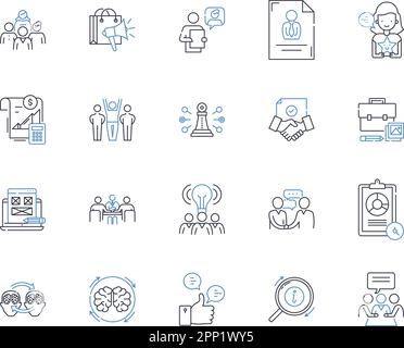 Regime Rule line icons collection. Dictatorship, Autocracy, Totalitarianism, Oppression ...