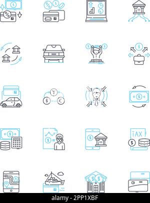 Online reality linear icons set. Virtuality, Immersion, Avatar ...