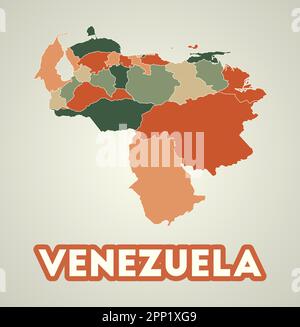Map of Venezuela - shape and name in one line Stock Vector Image & Art ...
