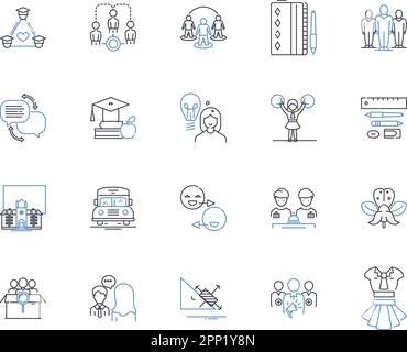 Course syllabus line icons collection. Objectives, Grading ...