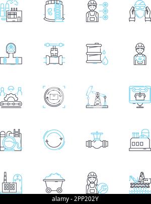 Creation linear icons set. Genesis, Evolution, Formation, Beginning ...