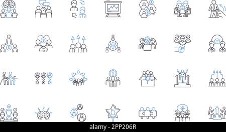 Allies line icons collection. Support , Friendship , Cooperation ...