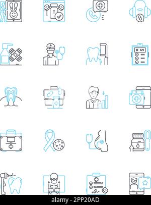 Customized healthcare linear icons set. Personalized, Tailored, Unique ...