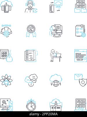 Brand activation linear icons set. Engagement, Immersion, Buzz ...