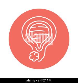 Male genitourinary system color line icon. Pictogram for web page ...