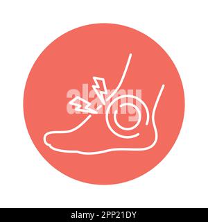 Leg sprain color line icon. Rheumatology. Pictogram for web page ...