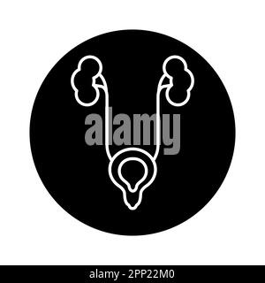 Male genitourinary system color line icon. Pictogram for web page ...