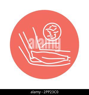 Tendonitis color line icon. Pictogram for web page, mobile app, promo ...
