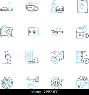 Metadata linear icons set. Structured, Standards, Quality, Management ...