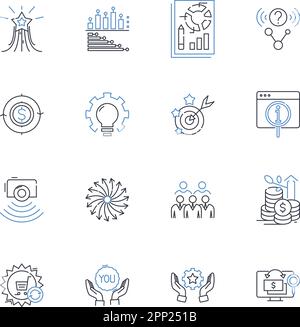 Flexibility line icons collection. Elasticity, Suppleness, Adaptability ...