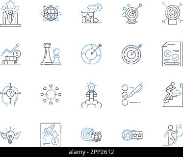 Coordination line icons collection. Organization, Sync, Collaboration, Harmony, Integration ...
