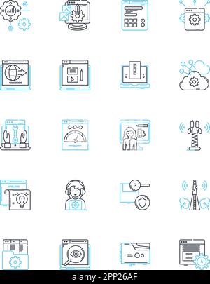 Behavioral modification linear icons set. Conditioning, Reinforcement ...