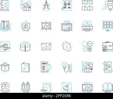 Indigenous Art linear icons set. Dreamtime, Totem, Sacred, Kinship ...