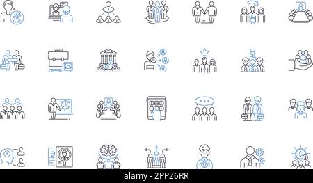 Rapport line icons collection. Connection, Trust, Bonding, Harmony ...