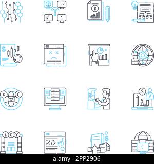 Mtary statistics linear icons set. Averages, Variance, Standard ...
