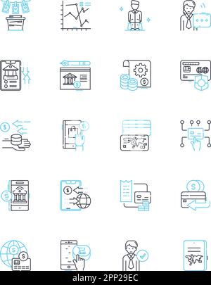 Linguistic line vector icons and signs. Grammar, Semantics, Syntax ...