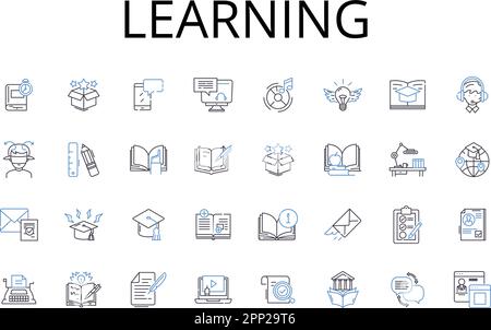 Experience accumulation line icons collection. Growth, Progress ...