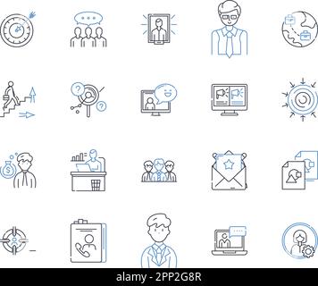 Continuous improvement line icons collection. Progress, Growth ...