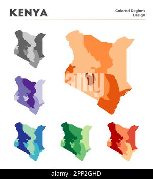 Kenya map. Borders of Kenya for your infographic. Vector country shape ...