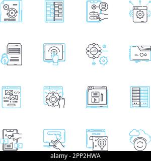 Behavioral modification linear icons set. Conditioning, Reinforcement ...