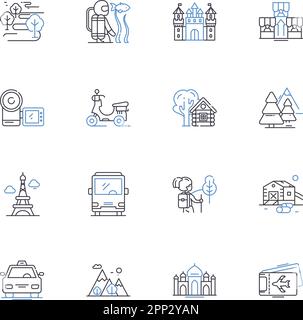 Intercultural communication line icons collection. Diversity ...