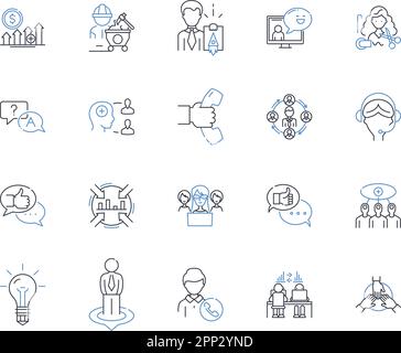 Aides line icons collection. Support, Assistance, Help, Aid, Caregiver ...
