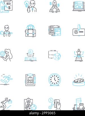 Classroom line icons, signs set, vector. Classroom outline concept ...