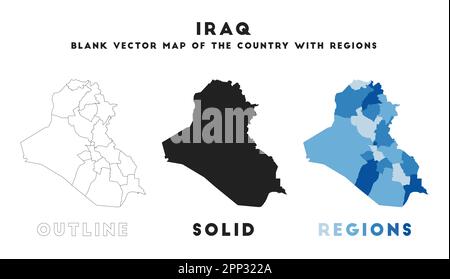 Vector map of Iraq. High detailed country map with division, cities and ...