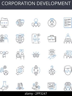 Startup evolution line icons collection. Innovation, Entrepreneurship ...