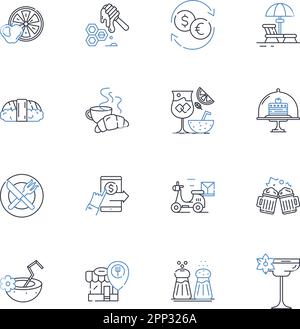 Symbolism line icons collection. Metaphor, Allegory, Iconography ...
