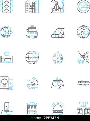 Dynamic energetic linear icons set. Vibrant, Animated, Exuberant ...