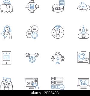 Capability line icons collection. Strength, Potential, Aptitude ...