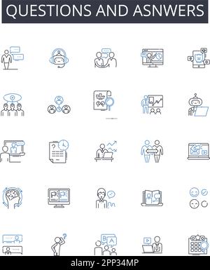 Questions and asnwers line icons collection. Cultivation, Irrigation ...