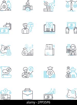 Personnel management linear icons set. Recruitment, Training, Employee ...