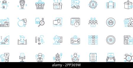 Administrative committee linear icons set. Governance, Management ...