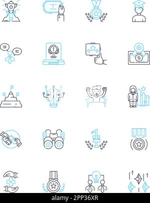 Design phase linear icons set. Ideation, Conceptualization ...