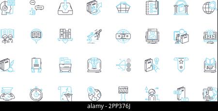 Investigation notion linear icons set. Suspicious, Evidence, Clues ...