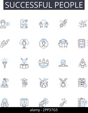 Intelligent geniuses line icons collection. Brilliance, Ingenuity ...