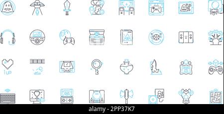 Performance tracking linear icons set. Analytics, Metrics, Evaluations, Measurements, Dashboards ...