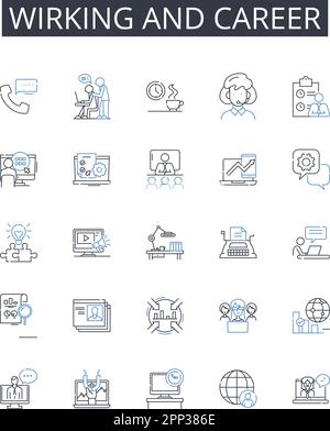 Livelihood job line icons collection. Employment, Occupation, Career ...