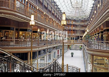 The Cleveland Arcade, opened in 1890, is a historic landmark known for ...